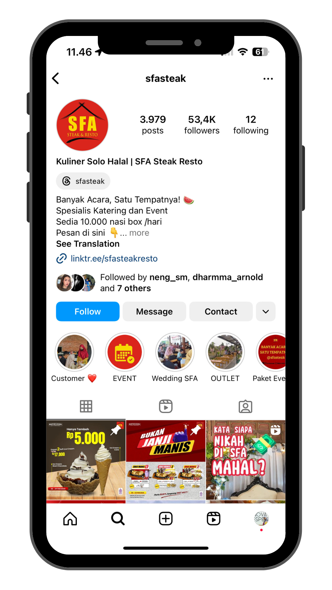 SFA Steak & Resto – BANYAK ACARA SATU TEMPATNYA