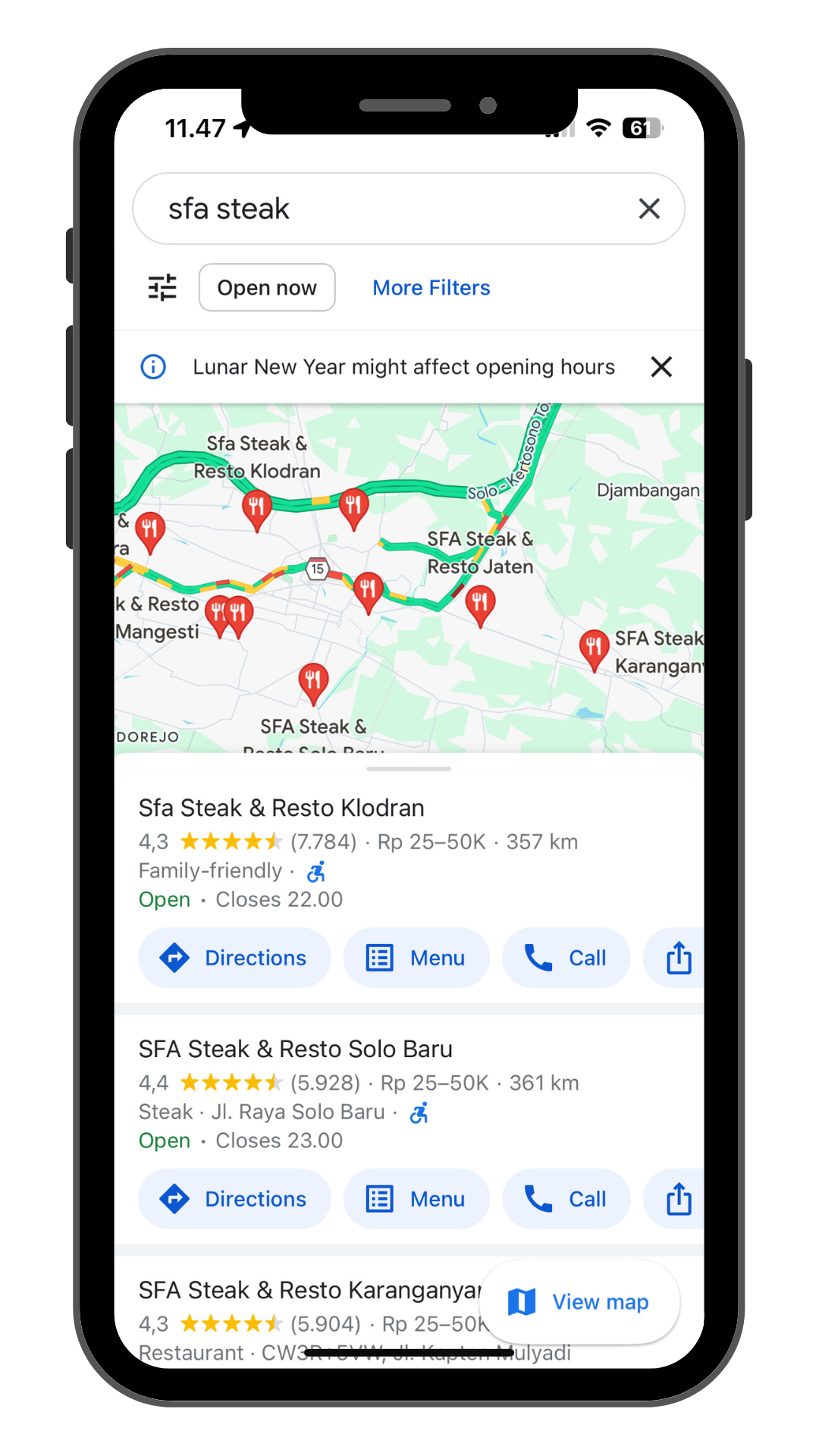 SFA Steak & Resto – BANYAK ACARA SATU TEMPATNYA